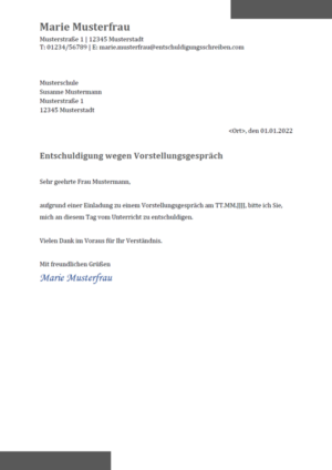 Entschuldigung für die Schule: Vorlagen & Muster ...
