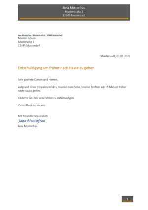 Entschuldigung für die Schule: Vorlagen & Muster ...